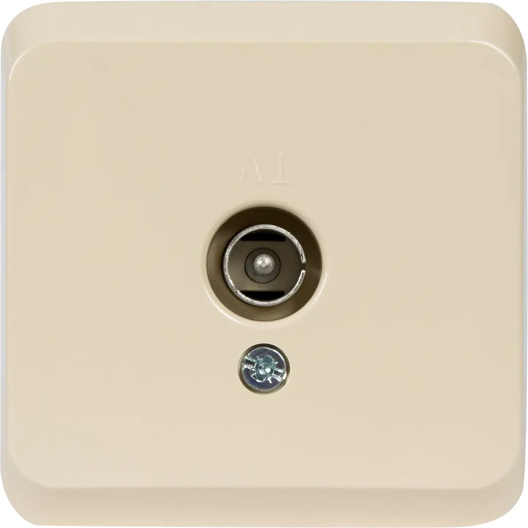 ТВ-розетка одиночная накладная Schneider Electric Этюд, цвет кремовый