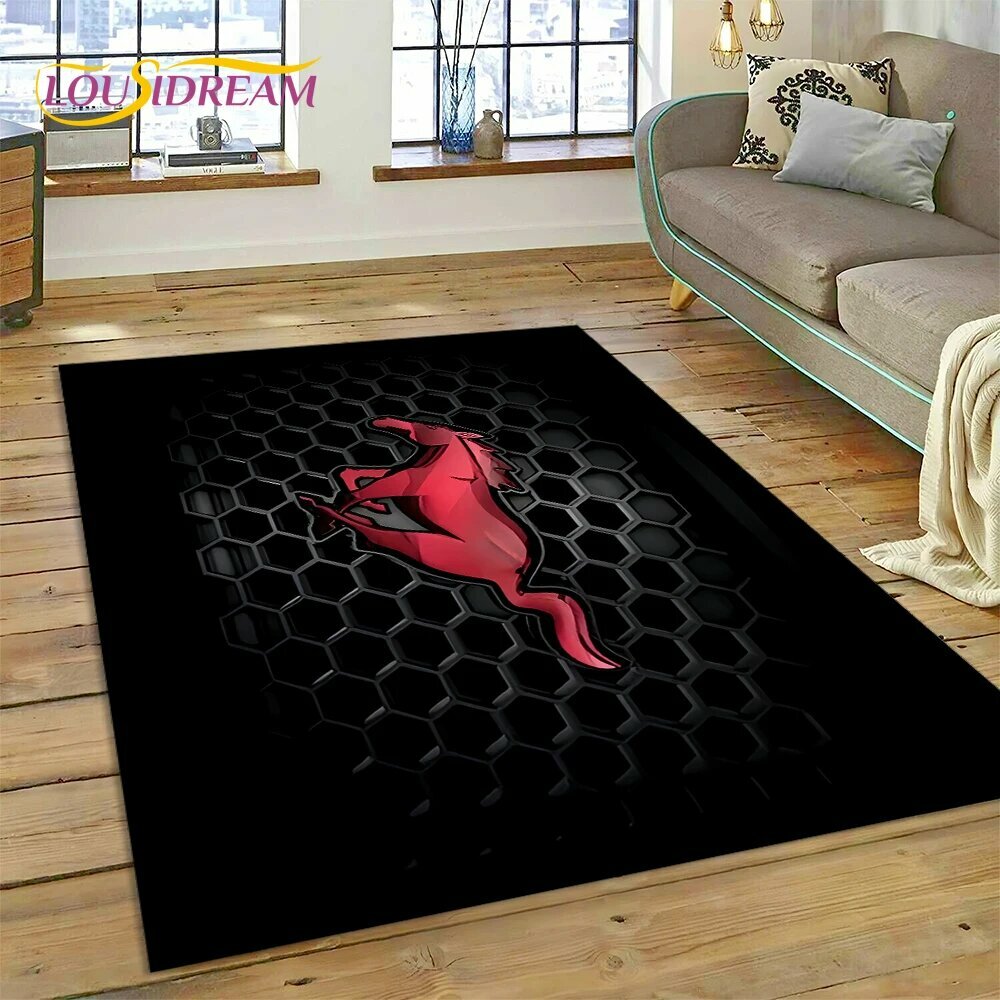 LOUSIDREAM 3D Ford GTR Mustang ковёр Черный, 60x90cm( 23x35in ), 1