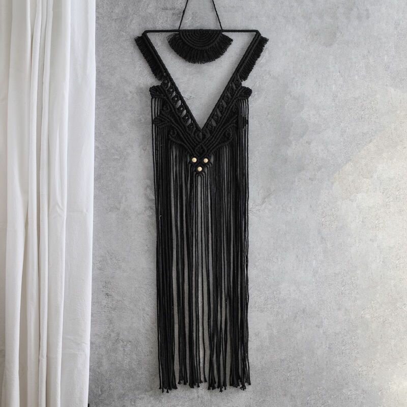 Украшение подвесное интерьерное Богемные орнаменты, сплетенные вручную из листьев, украшают комнату