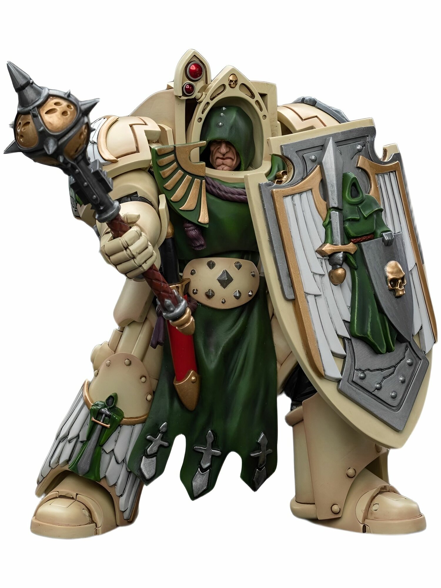 Подвижная фигурка JOYTOY Warhammer 40K Dark Angels Deathwing Knight with Mace of Absolution 1 коллекция игрушек