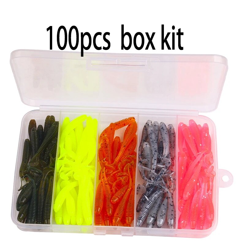 Искусственные рыболовные черви HENGJIA, 50 шт. box150-1