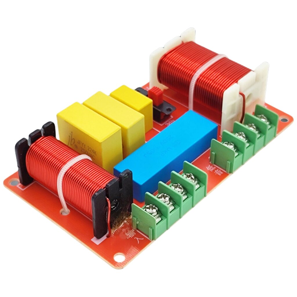 250 Вт 3-Полосный 1 Высокие Частоты 2 Баса Делитель высоких и низких Частот для Динамиков Кроссоверный Делитель частоты с Регулируемыми Переключателями