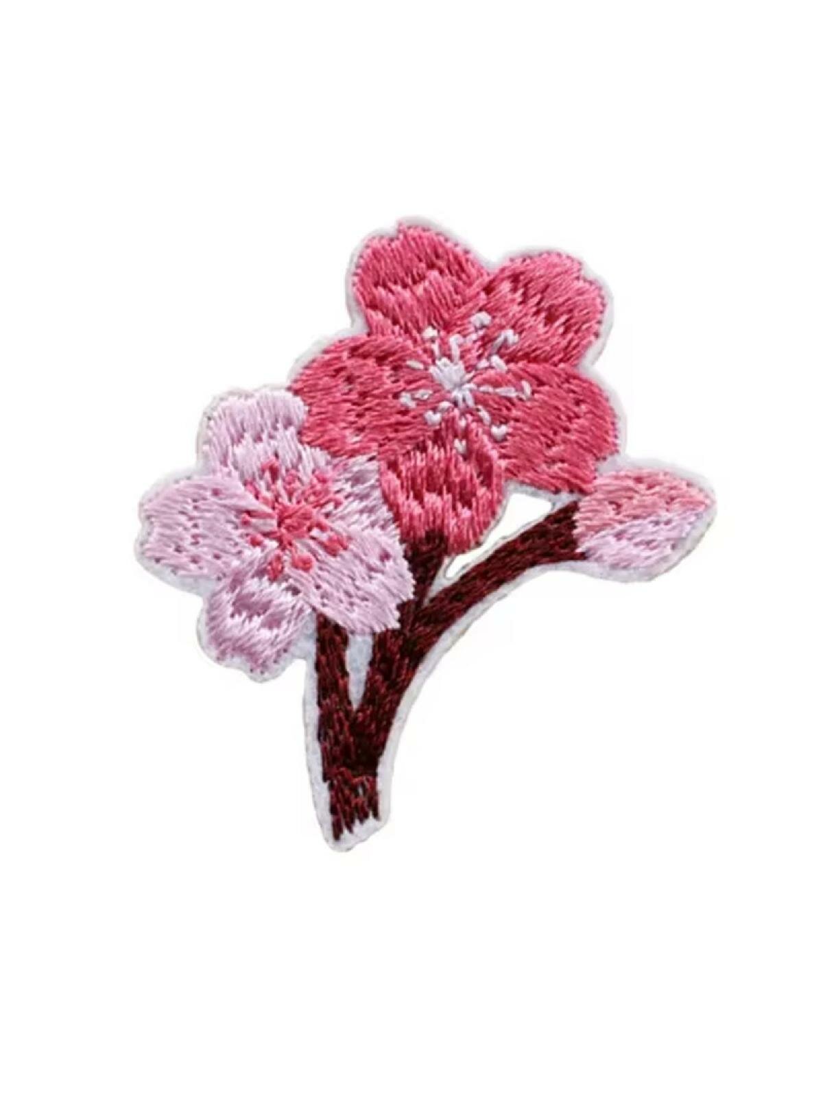 Цветы на заплатках, пришитые аппликации, вышитые заплатки, Ремонтные заплатки