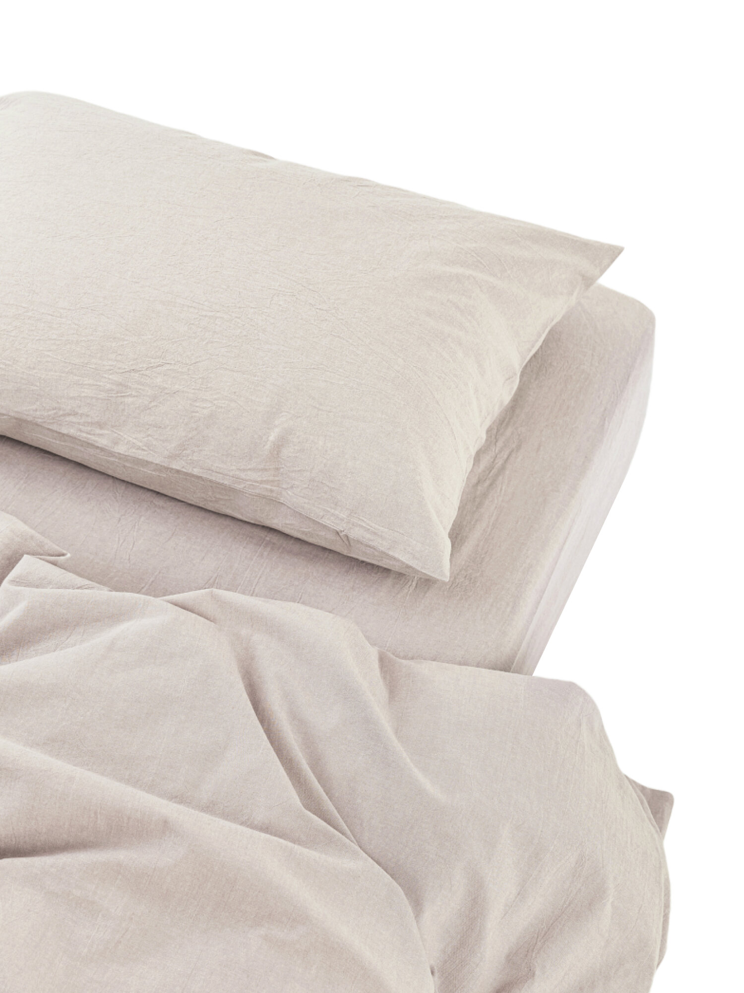 Простыня MORФEUS (морфеус) - Melange Latte (светло-бежевый) - 230x260 (без резинки) - вареный хлопок