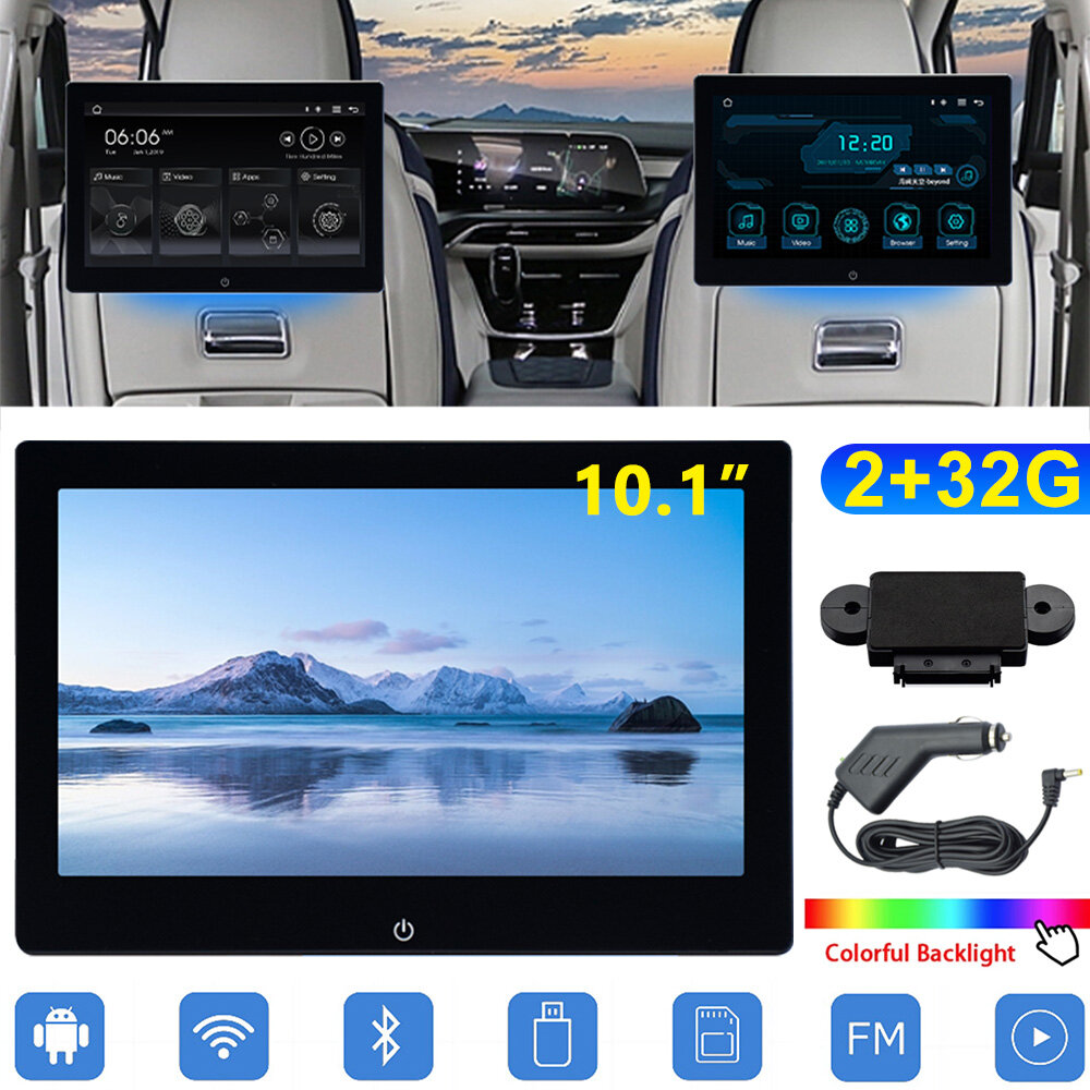 10,1-дюймовый автомобильный подголовник в задней части карты памяти 2/32G Android Автомобильный радиоприемник Мультимедийный музыкальный плеер USB GPS WIFI TF карта