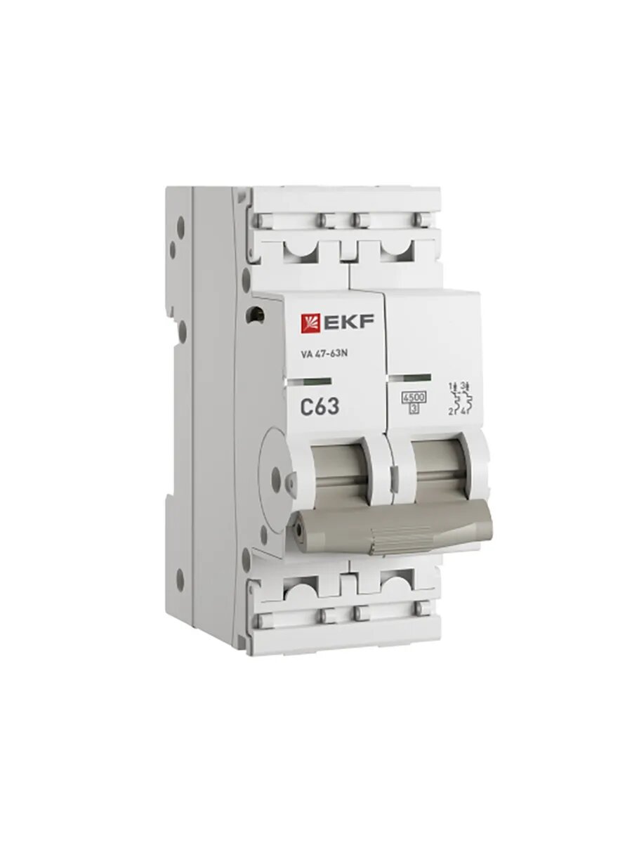 Выключатель автоматический 2п под опломбировку 4,5 кА 63 А С