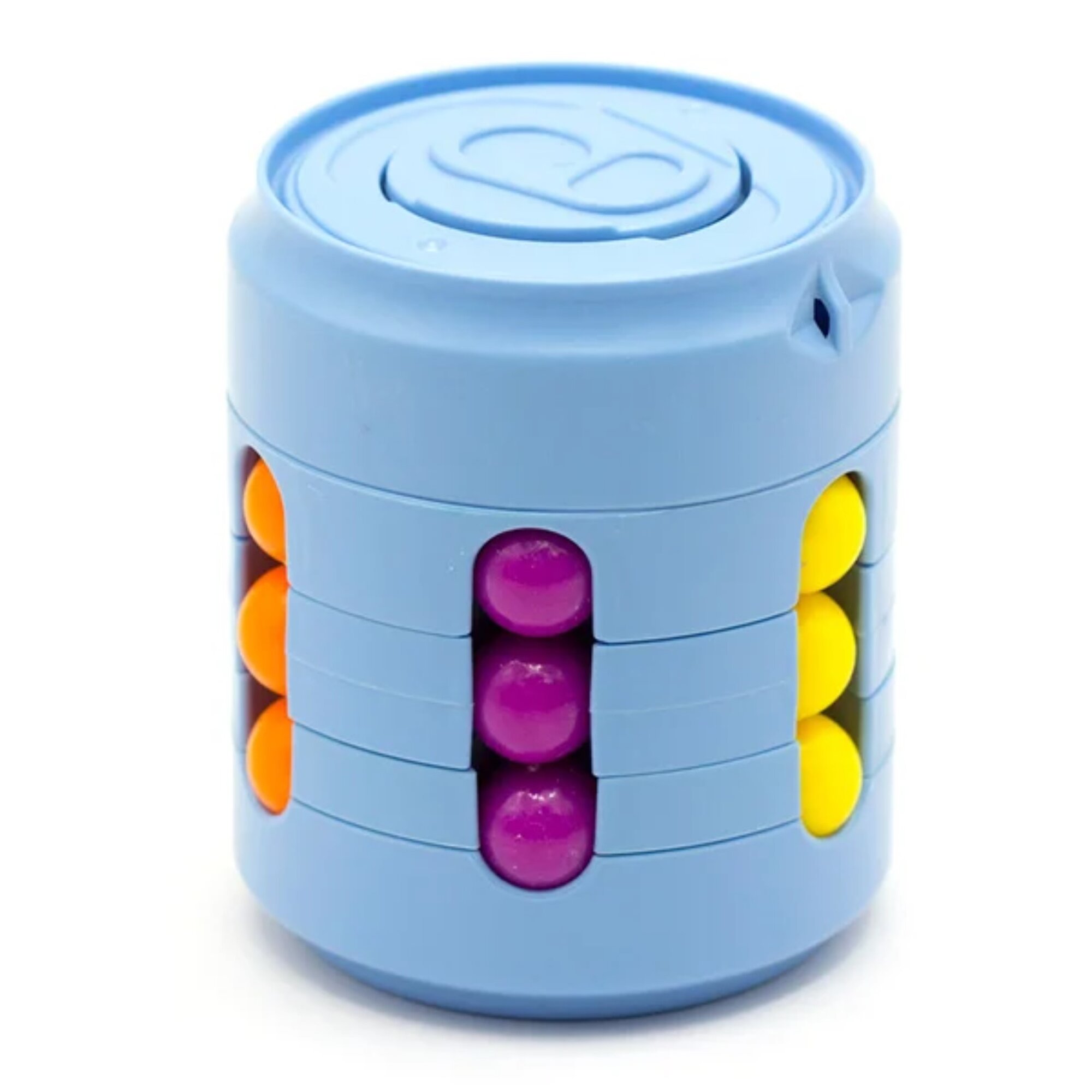 Головоломка развивающая детская, кубик рубик, спиннер банка, антистресс игрушка для маленьких детей и взрослых, голубая