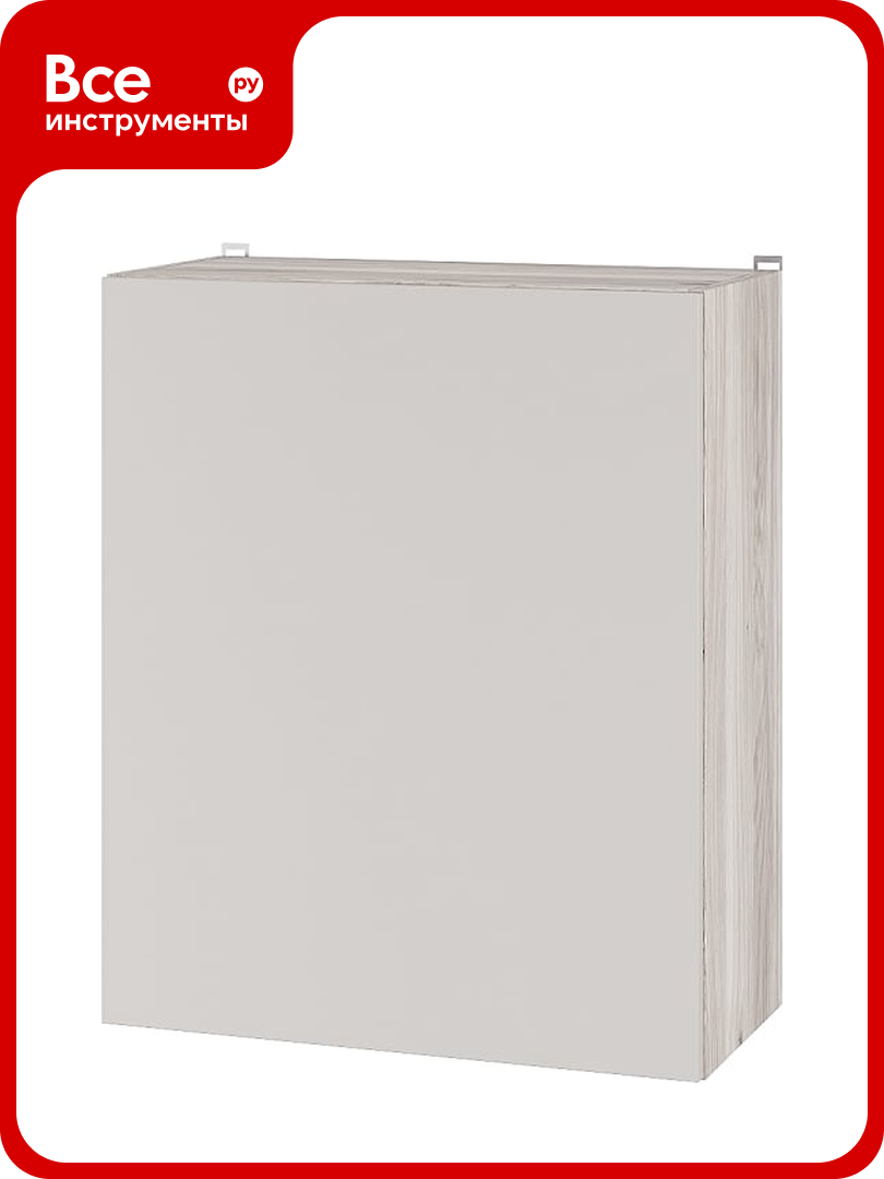 Шкаф навесной Арника Берген Лайт 0,6 м, дуб смоки, Кашемир, для интерьера