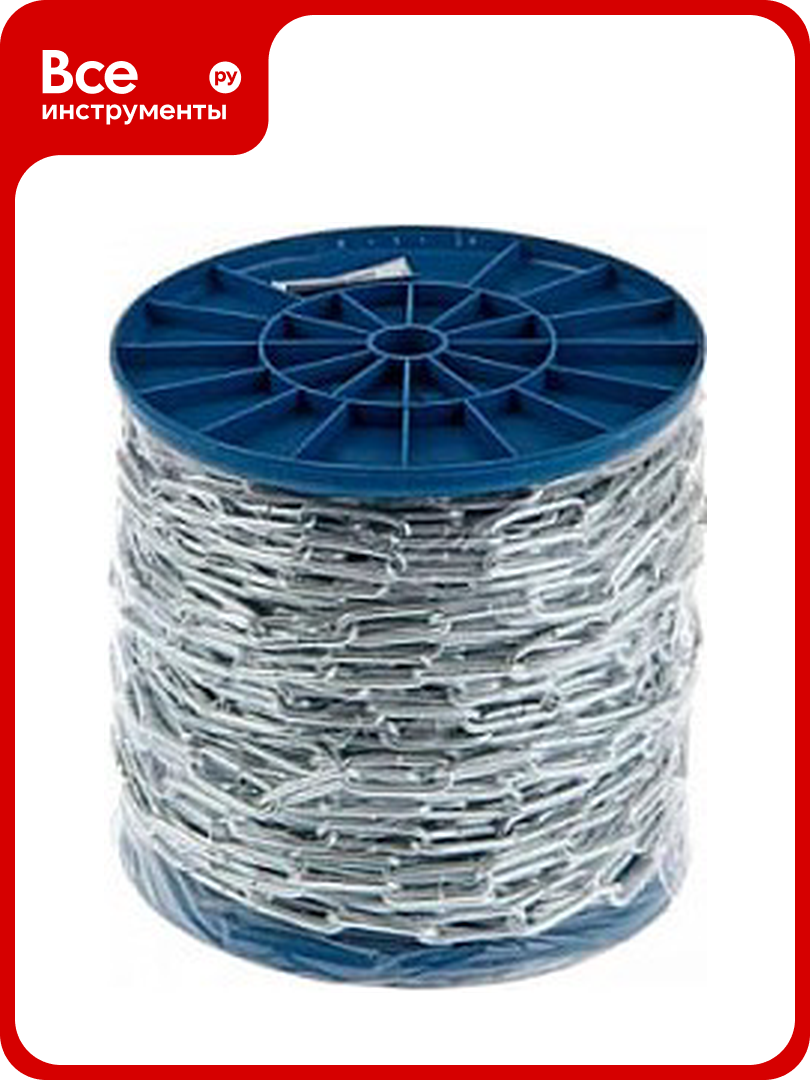 Сварная длиннозвенная цепь креп‑комп DIN 763 м8 15м цд8, грузоподъемная, из прочной стали, для промышленного применения