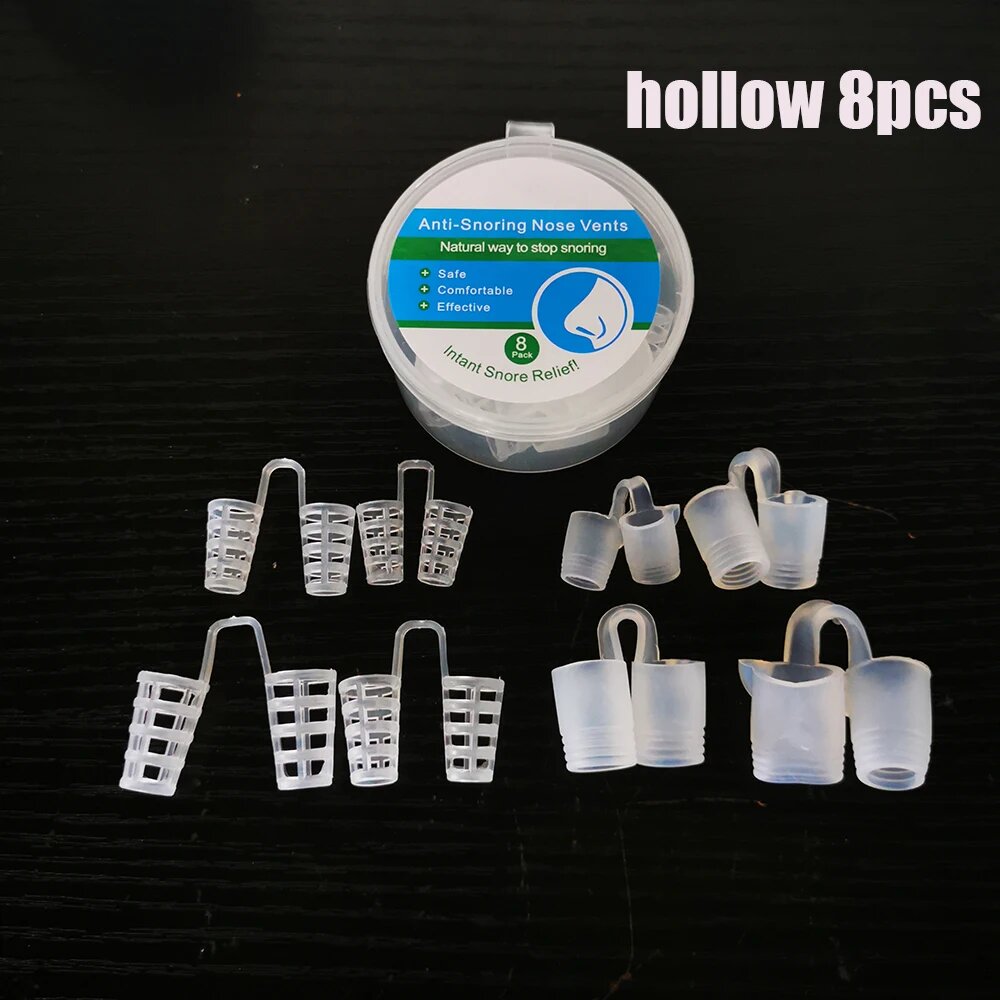 4/8 шт, устройство против храпа, зажим для носа, полый/силиконовый раствор для храпа, апноэ, остановка инсонии, сна для мужчин и женщин, против Ronco