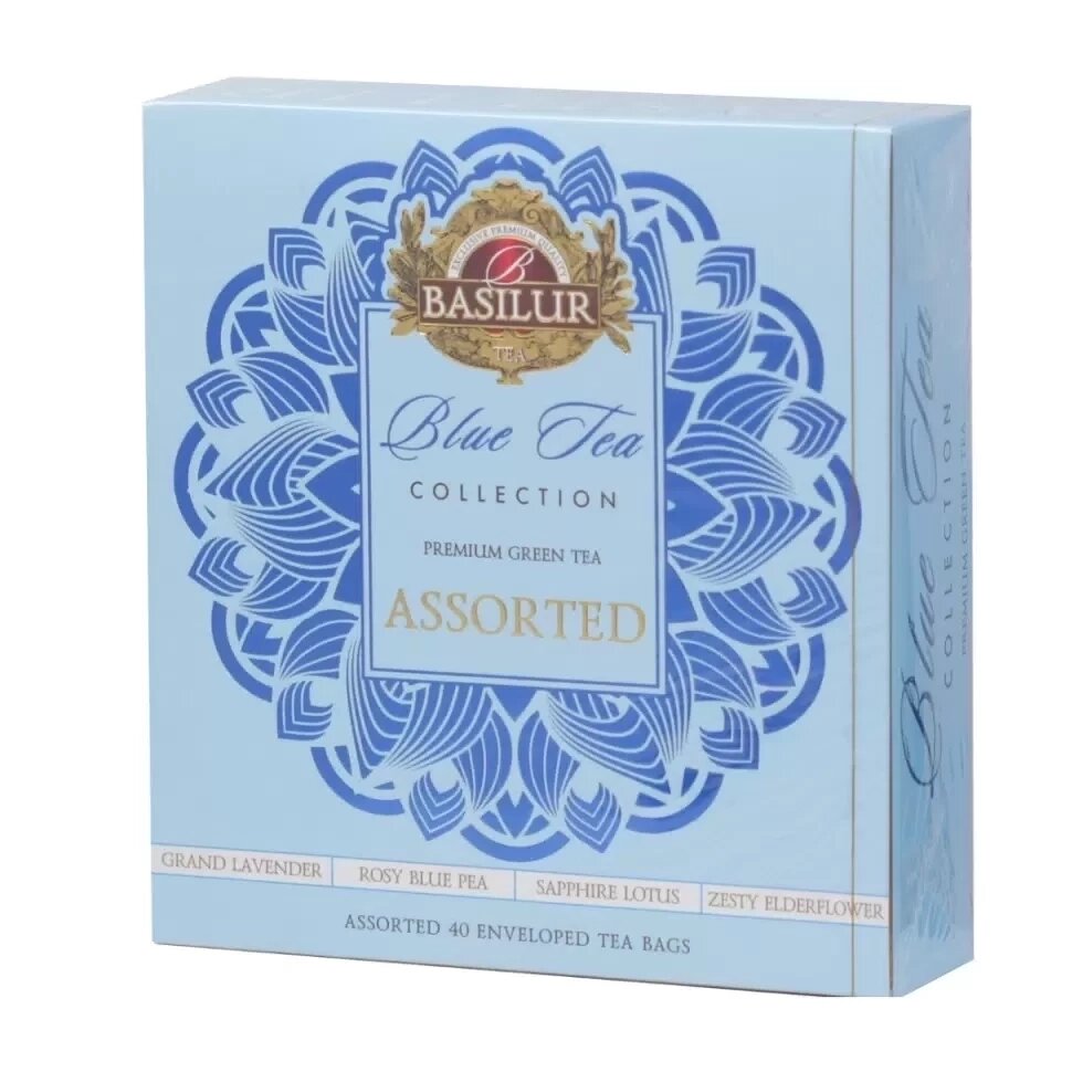 Чай Базилур Ассорти, 40 пакетов, Синий чай
