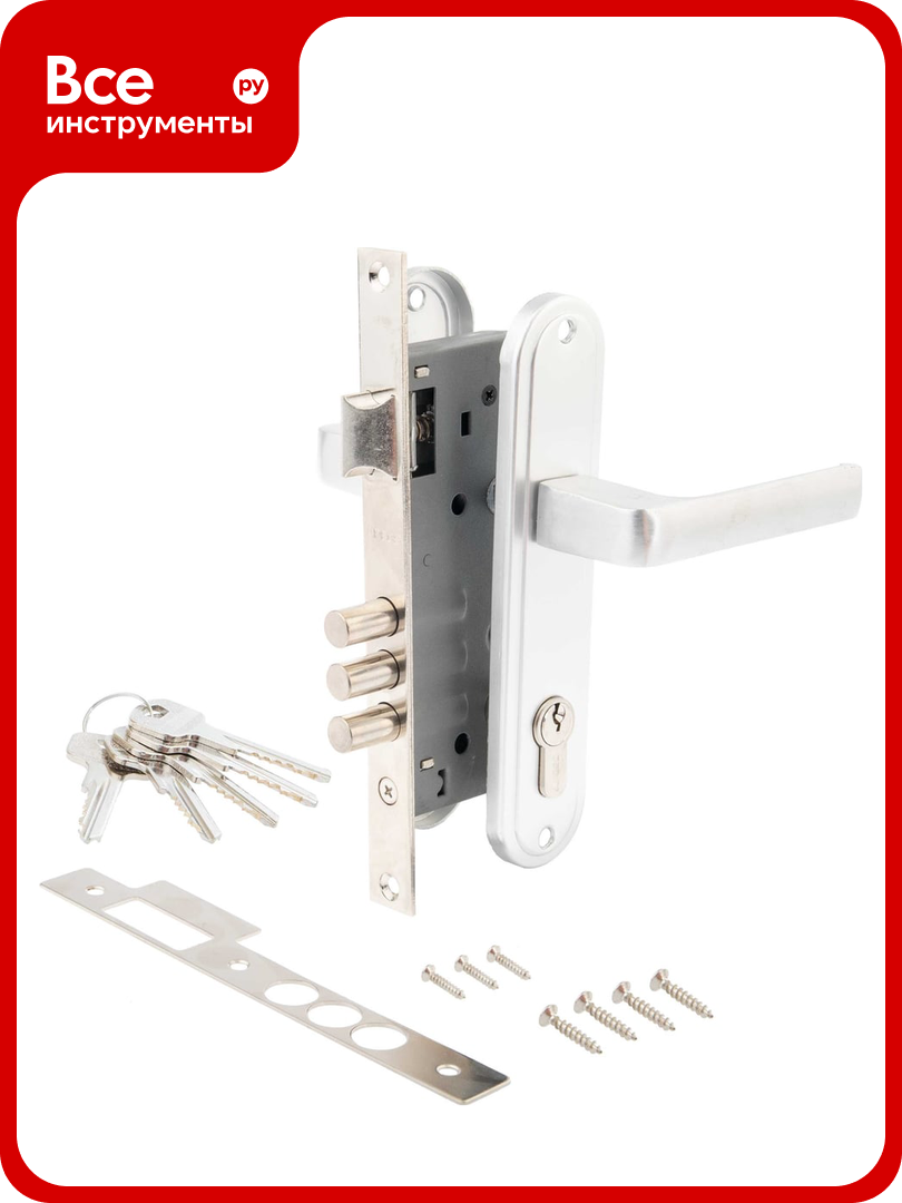 Врезной замок APECS 1526/60-CR 0118 03301, для надежного запирания межкомнатных