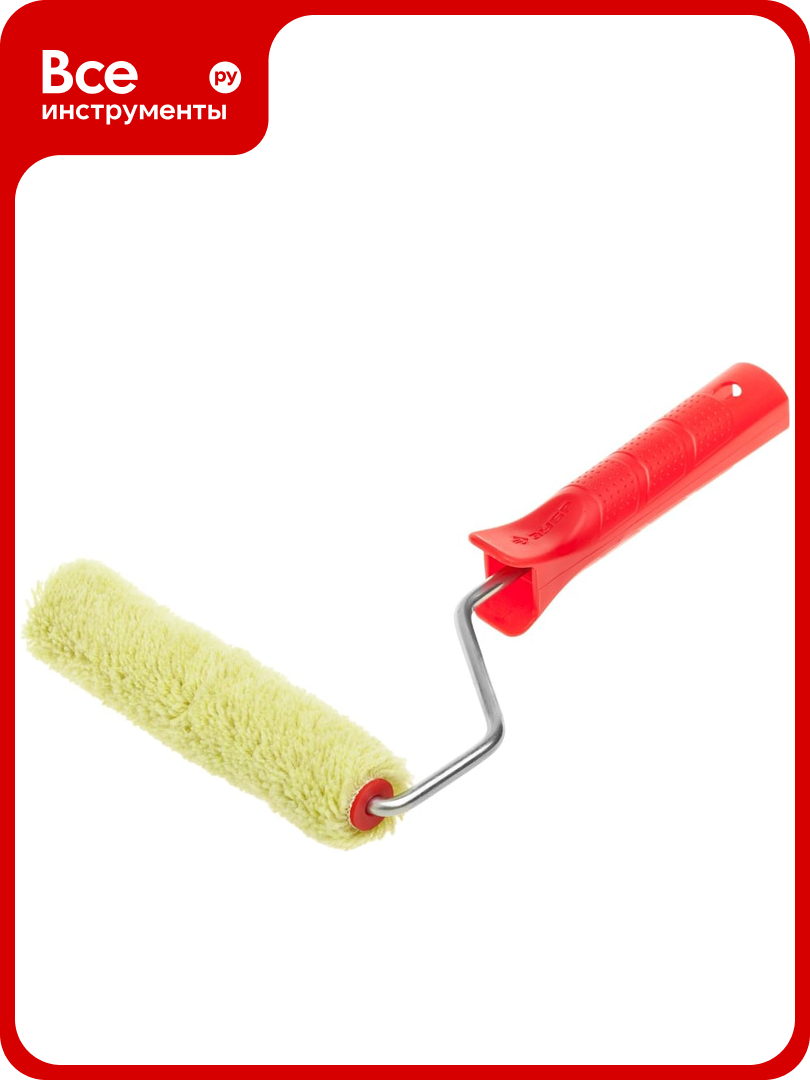 Малярный мини-валик в сборе, бюгель 6мм, 15x100мм Зубр "СИНТЕКС" 03504-10