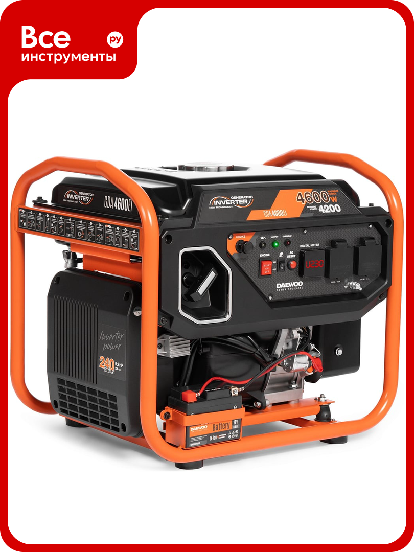 Генератор бензиновый инверторный с электрозапуском DAEWOO GDA 4600Ei
