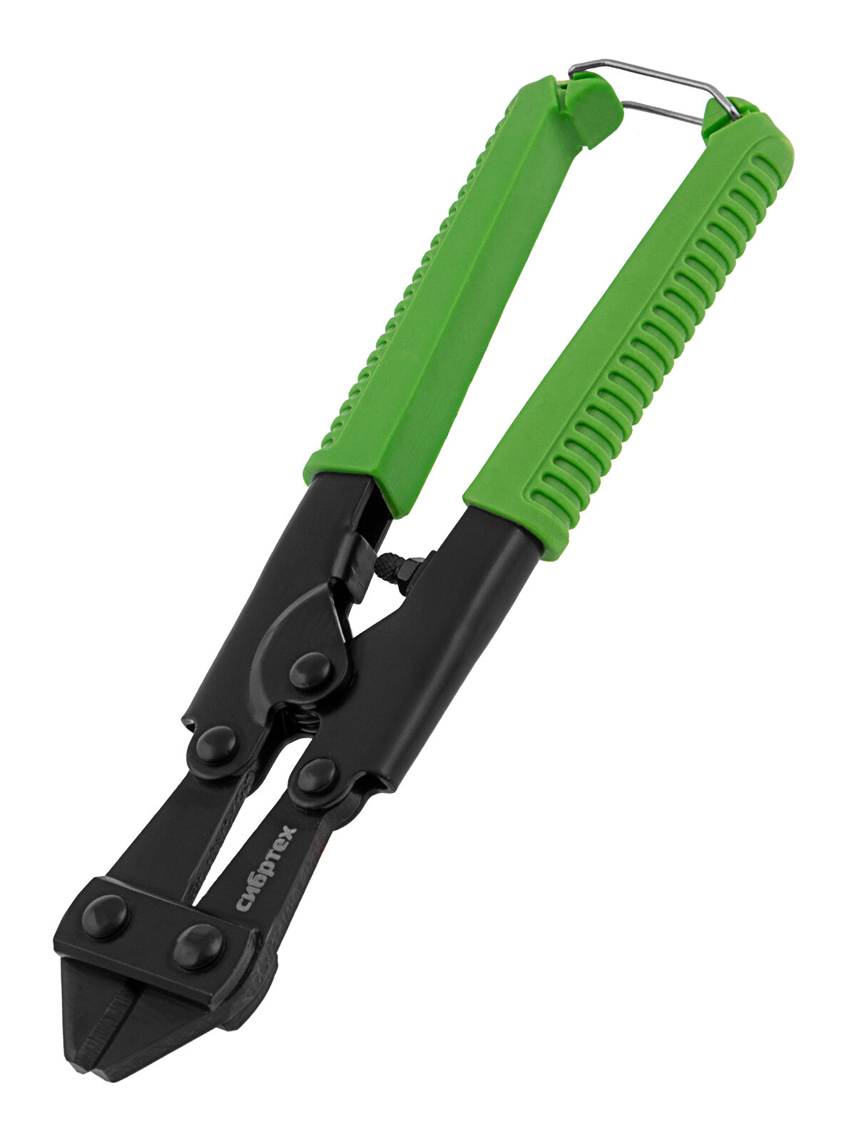 Болторез ручной компактный Сибртех, 200 мм/8", диаметр до 3 мм, закаленная сталь 65Mn, фиксатор рукояток, 78502