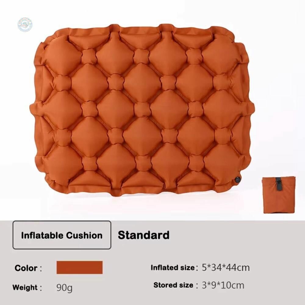 Надувная подушка для сиденья 44x34 см — компактная подушка для авто, пикника и путешествий, цвета черный, серый, синий