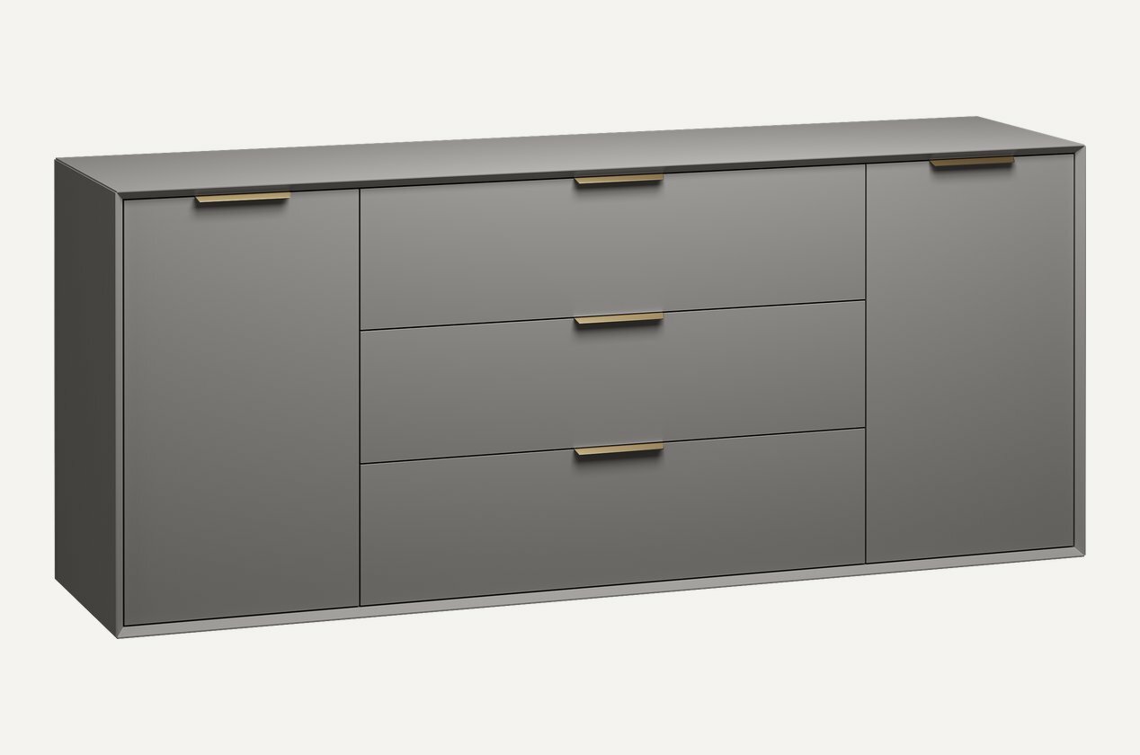 Тумба высокая Любимый Дом Мэллани, 175 х 44 х 75 см, Оникс серый, SL