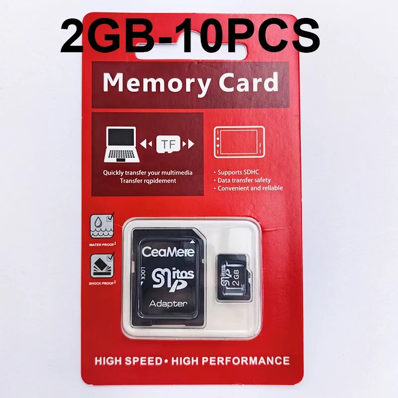 CeaMere набор из 10 мини SD-карт 128 МБ-128 ГБ 2GB-C10X10PCS