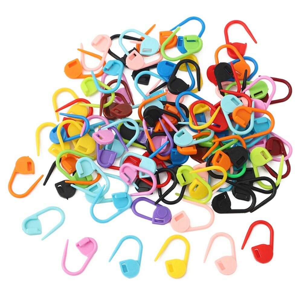 Маркеры для вязания крючком, набор 100 шт, маркеры петель для удобной маркировки рядов и отслеживания петель при вязании крючком