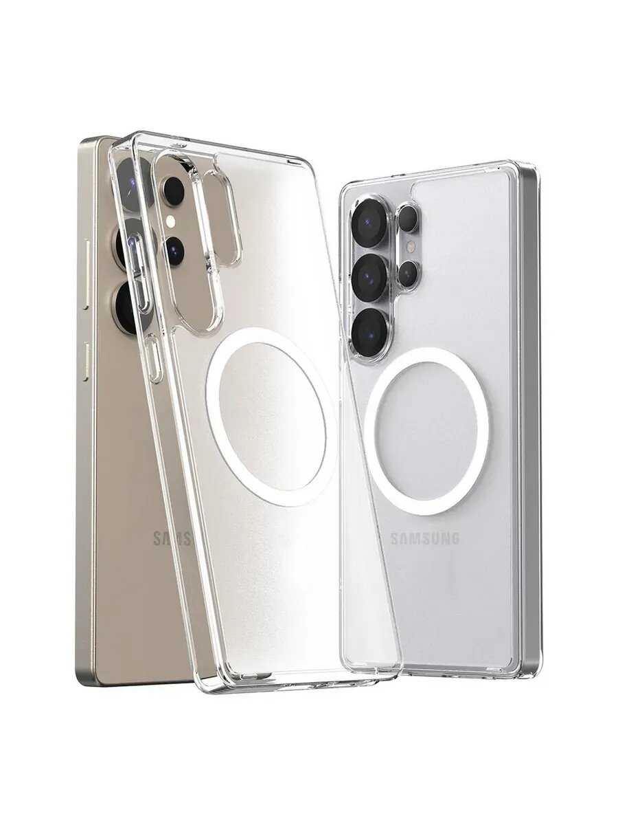 Чехол на Samsung Galaxy S25 Ultra Araree Duple M, поликарбонат/силикон, магнитный, прозрачный матовый