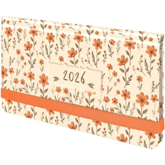 Еженедельник датированный Brauberg 2026 с резинкой 171х93 мм, , твердый, УФ-ЛАК, 64 л, "Паттерн", 117354