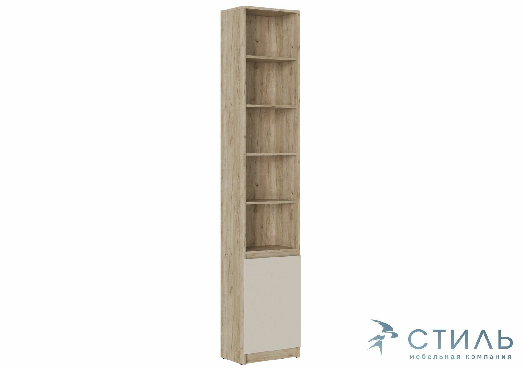 Стеллаж Бостон СЖ-001 ЛДСП Дуб крафт серый/Кашемир (Стиль)