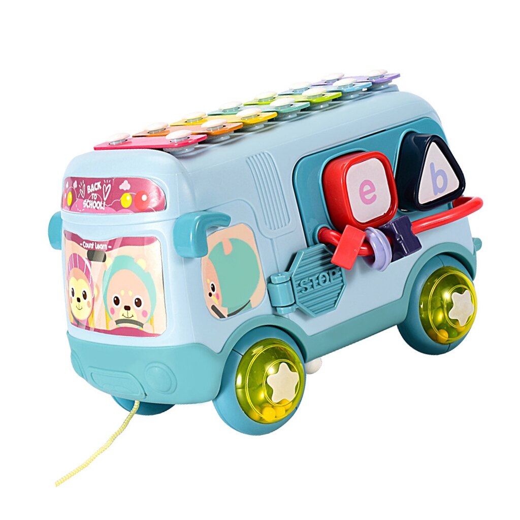 Ксилофон в форме автобуса, детские ударные инструменты, ранняя развивающая игрушка, подходящая игра, подарок