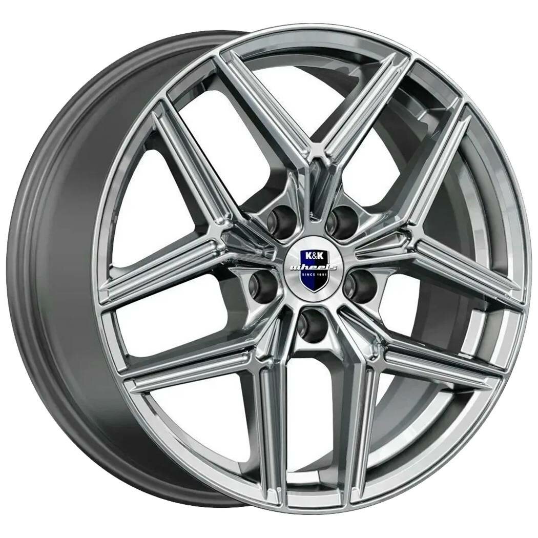 Колесный диск K&K Юнион 7x17 5x108 ET50 D63.3 Дарк платинум