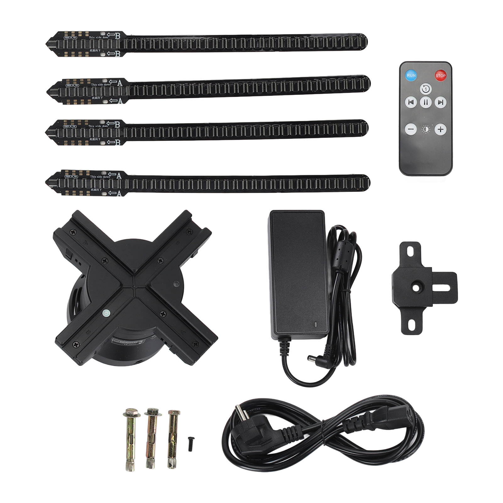 3D голографическая рекламная машина 23,6 дюйма 4 Blades Led Hologram Project Fan 1600x720p 720 Светодиодные бусинки Wi -Fi Дисплей рекламный