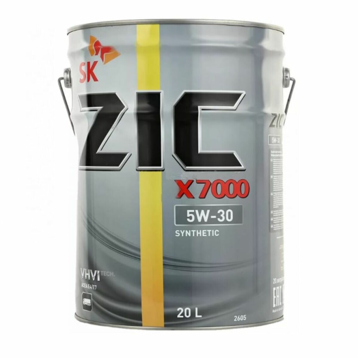 Масло Моторное Zic X7000 5W-30, 20Л, Синт, E7/E4; Ci-4/Sl; Mb-228.5; Man 3277; Volvo Vds-3; Renault Trucks Rxd/Rld/Rd-2/Rld-2; Mack Eo-N; Daf Extended Drain; Mtu Type 3Scania Ldf-2/Ldf-3; Cummins Ce(Zic 192605)