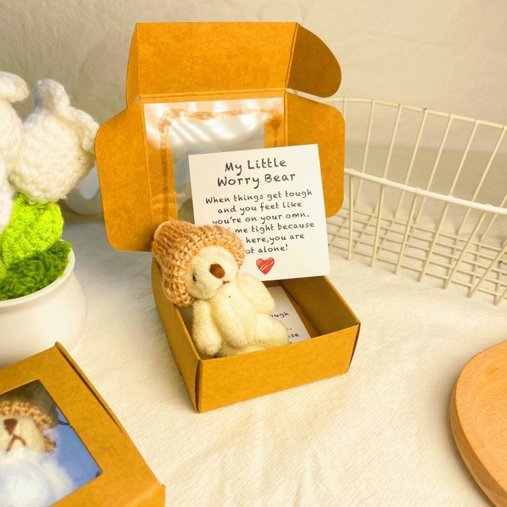 Карманный плюшевый медведь в коробке, подарок, плюшевая игрушка