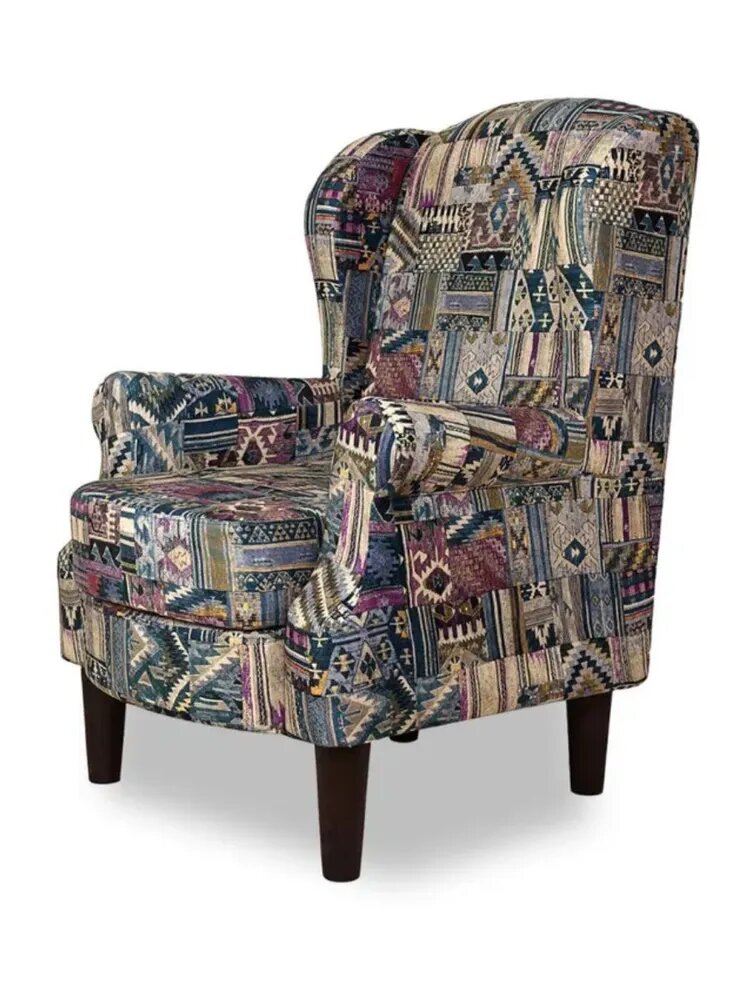 Кресло люкс 72х72х102 см, мягкое, нераскладное, наски зеленый велюр