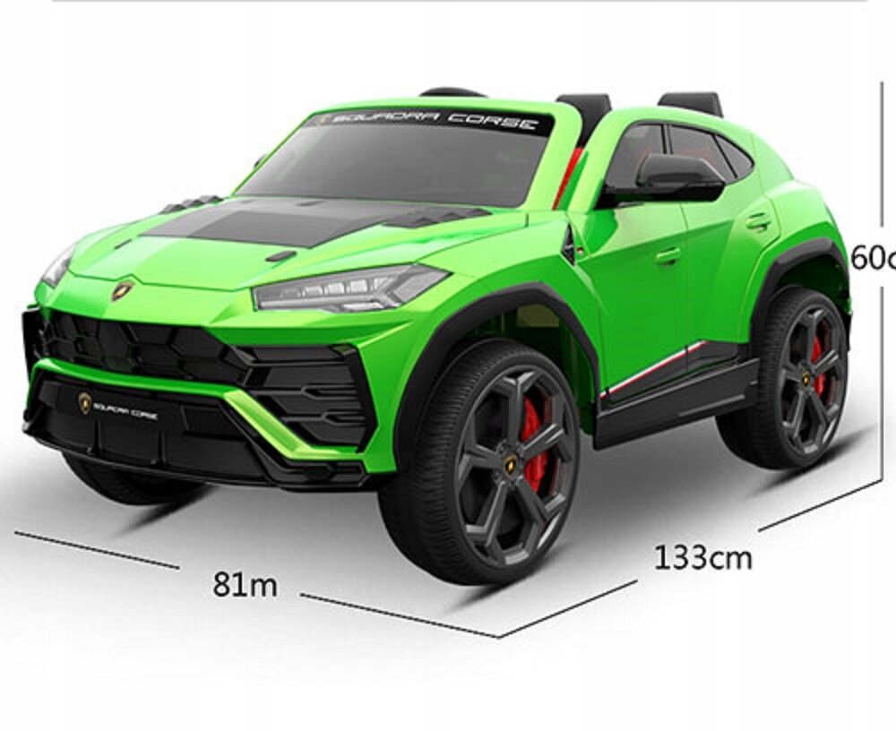 Электромобиль Lamborghini ST-X SMT-666, 4 двигателя, полный привод, зеленый