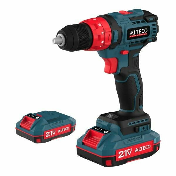 Бесщеточная аккумуляторная ударная дрель-шуруповерт ALTECO CID 21-45 BL X2 (78080)