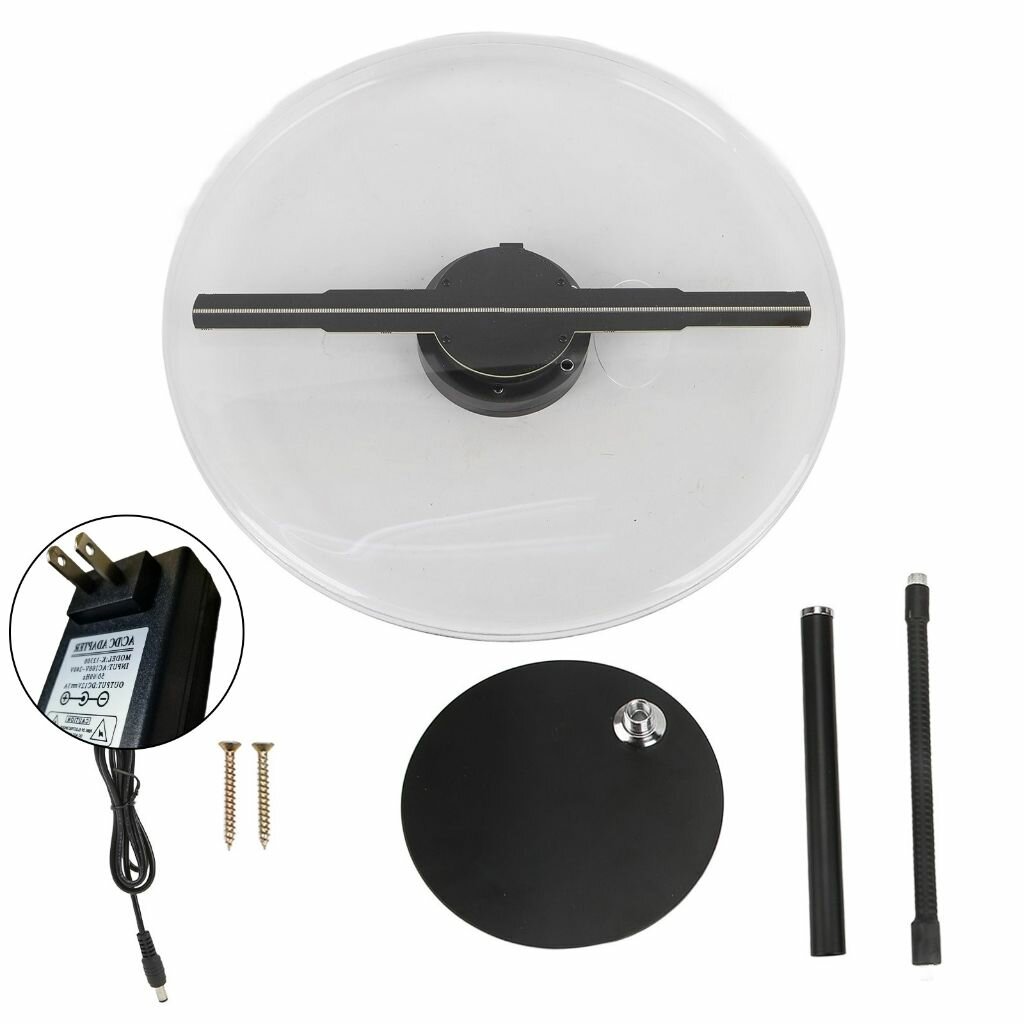 Рекламный экран 3d-вентилятора 30 см невооруженным глазом голографический стандарт США 110V