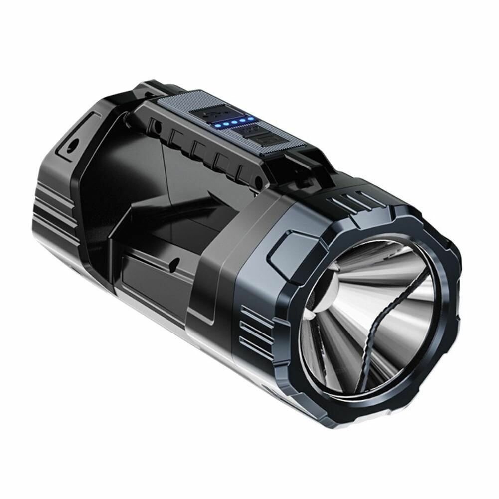 Фонарь ручной аккумуляторный, Уличный сверхяркий дальнобойный фонарик большой емкости