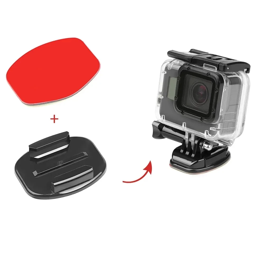 Клеевое крепление для экшен камер GoPro /Insta360 / DJIЕ (изогнутое) 2 штуки