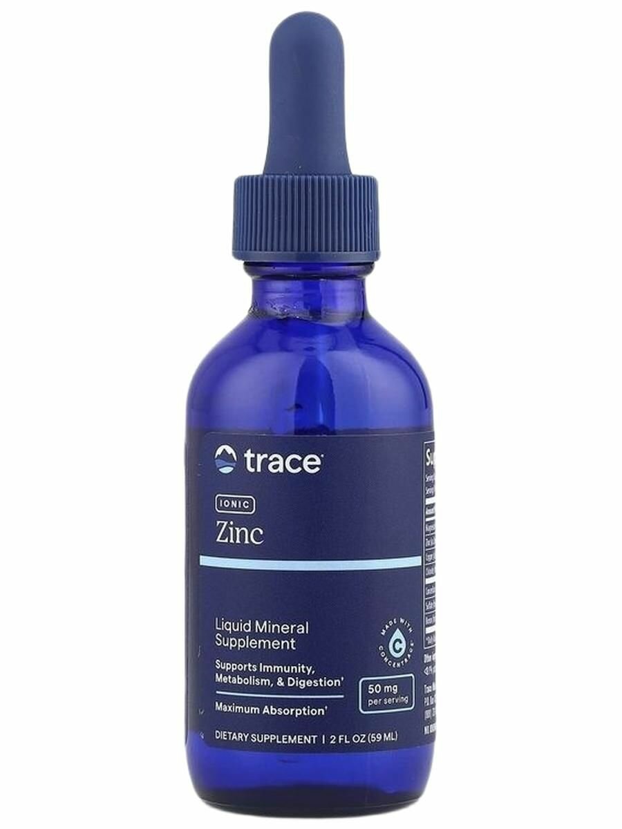 Trace, Ионизированный цинк, 50 мг, 59 мл