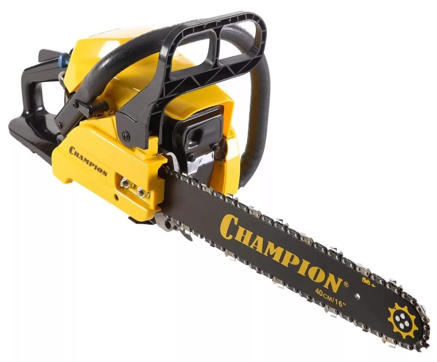 Бензопила Champion / Чемпион 241-16 бытовая, полотно 40см, шаг 3/8дюйма, 56 звеньев, 1800Вт / инструмент