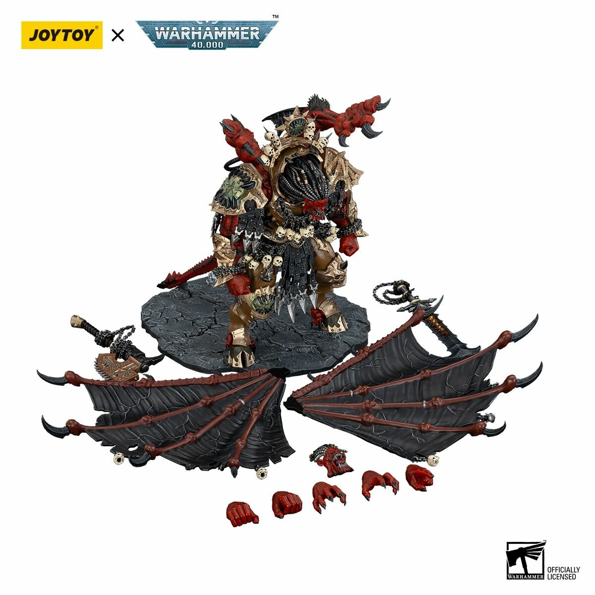 Фигурка подвижная World Eaters Angron, Daemon Primarch of Khorne Warhammer 40000 1/18 Подарочная модель