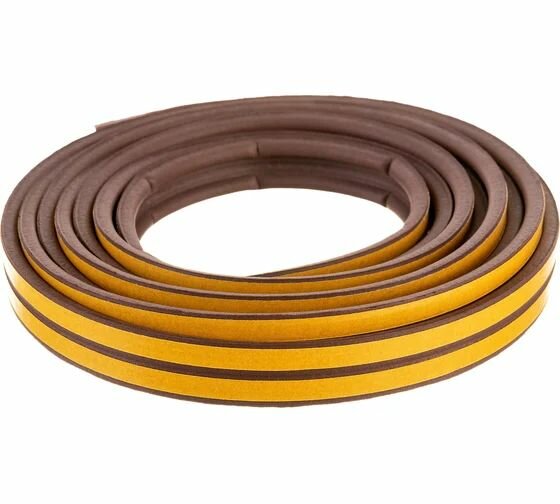 Самоклеящийся уплотнитель Sila P-профиль, 6 м, коричневый