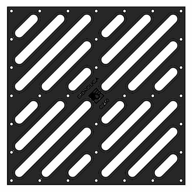 Решетка к дождеприемнику GIDROLICA 285х285х22мм чугунная