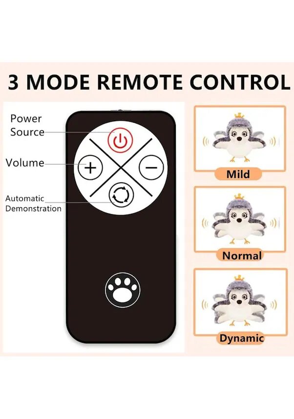 Интерактивная игрушка для кошек, перезаряжаемая, поющая птичка, хлопающая крыльями и летающая домашняя птица