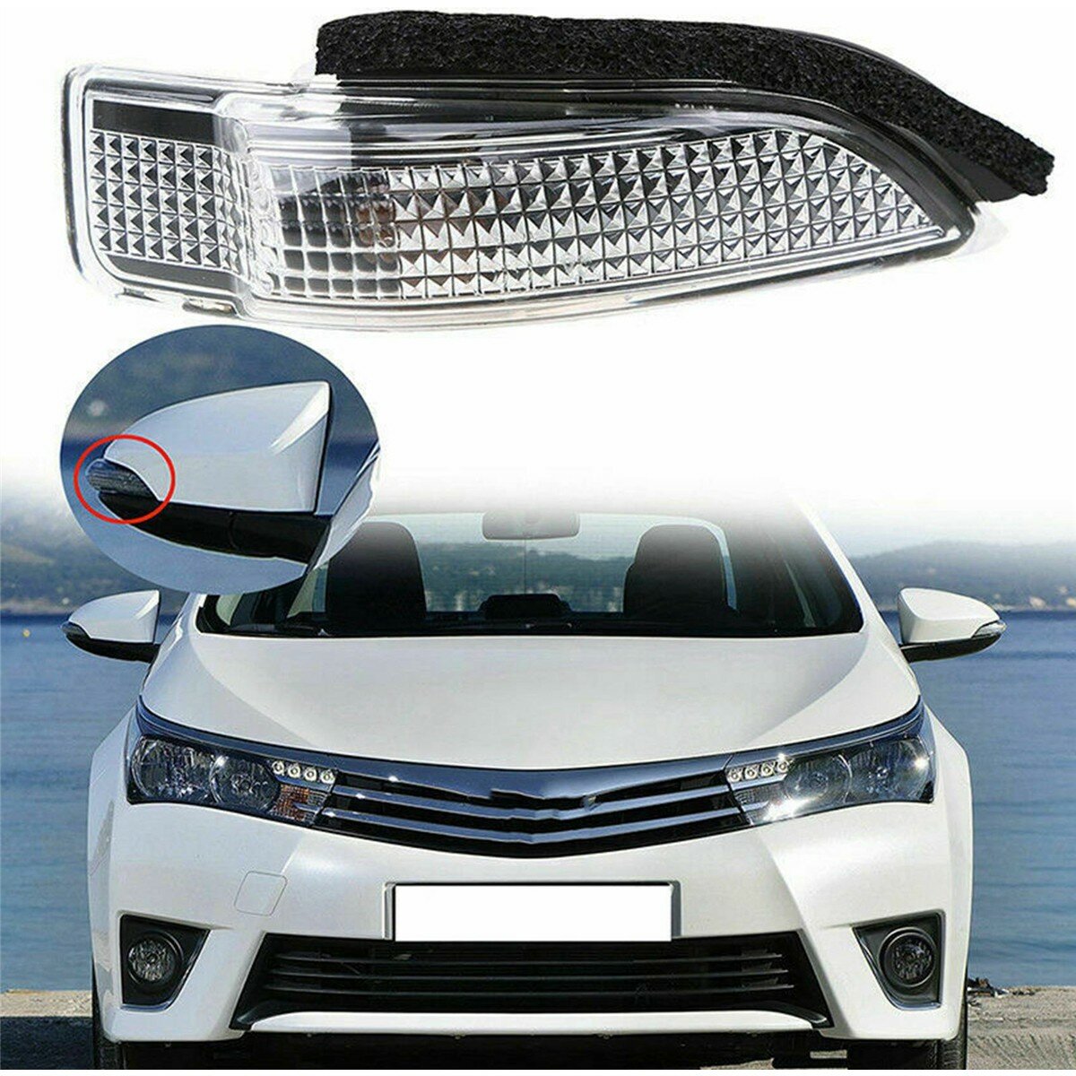 2x Индикатор указателя поворота зеркала 81730-52100 (правый) для Yaris Prius C Im Venza