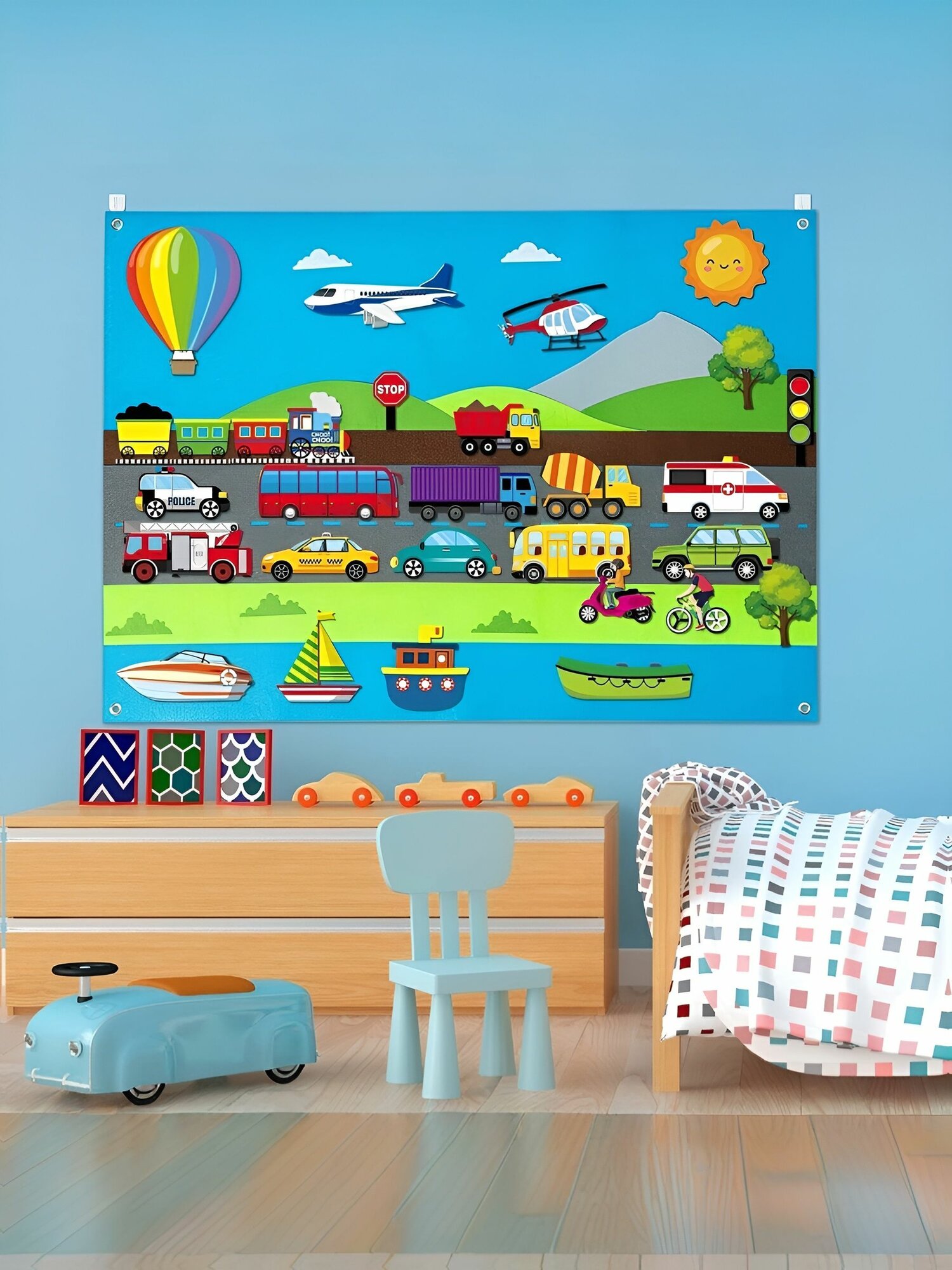 Развивающие игрушки Транспорт, сортер из фетраOUxf