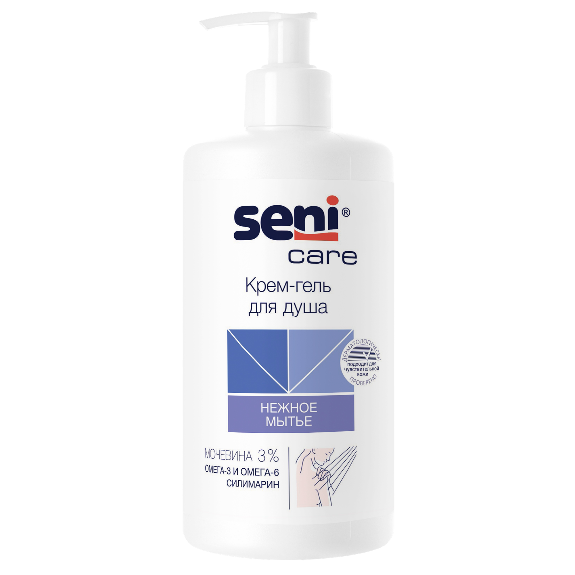 Крем-гель Seni "Care", для тела, с дозатором, увлажняющий, 500 мл