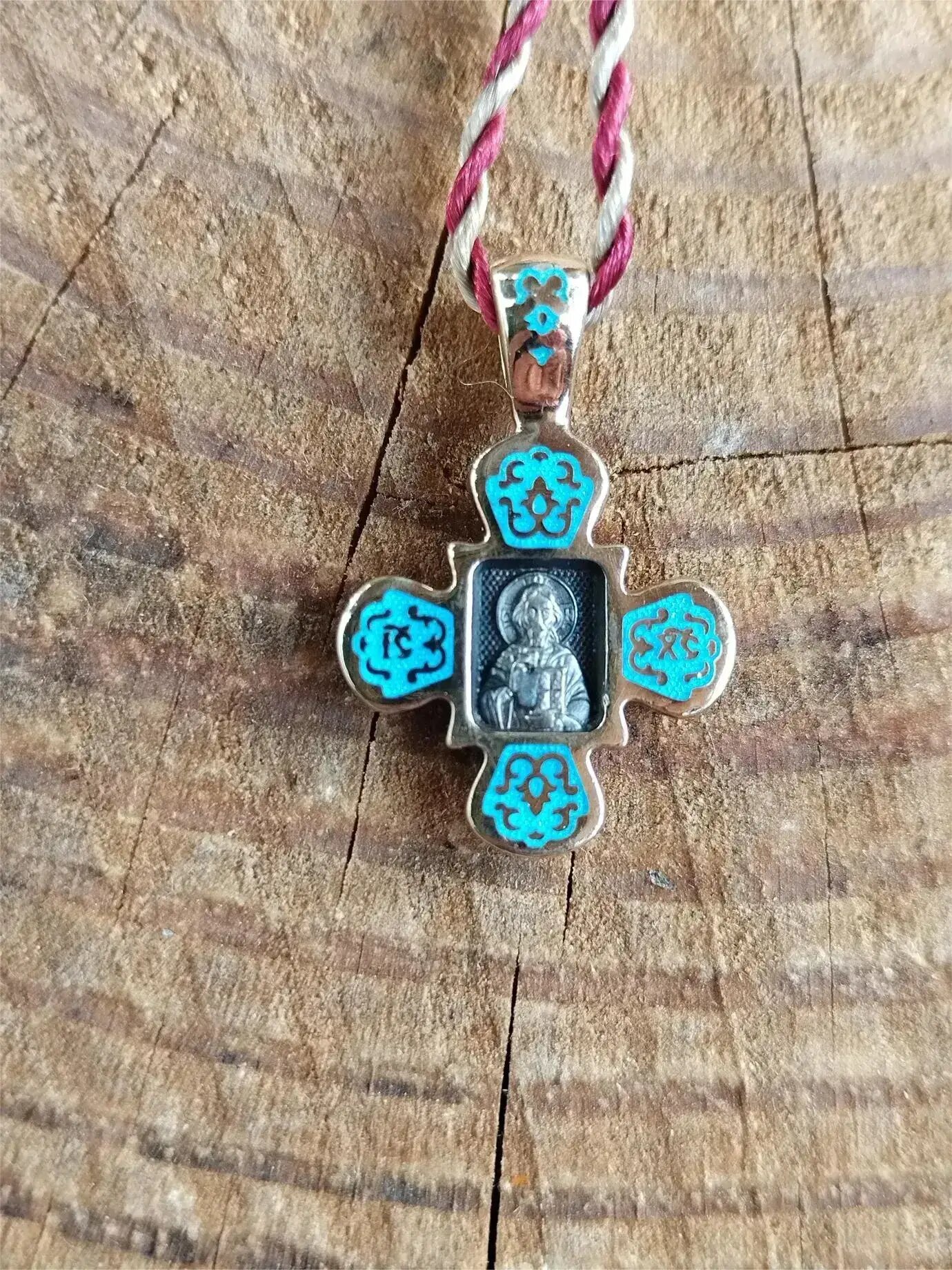 Крестик, золото, серебро, 925 проба, золочение, эмаль