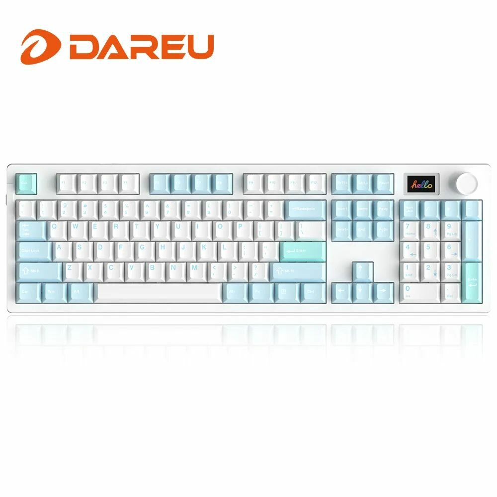 Беспроводная игровая клавиатура DAREU 104 клавиши ПБТ-клавиши Горячая замена