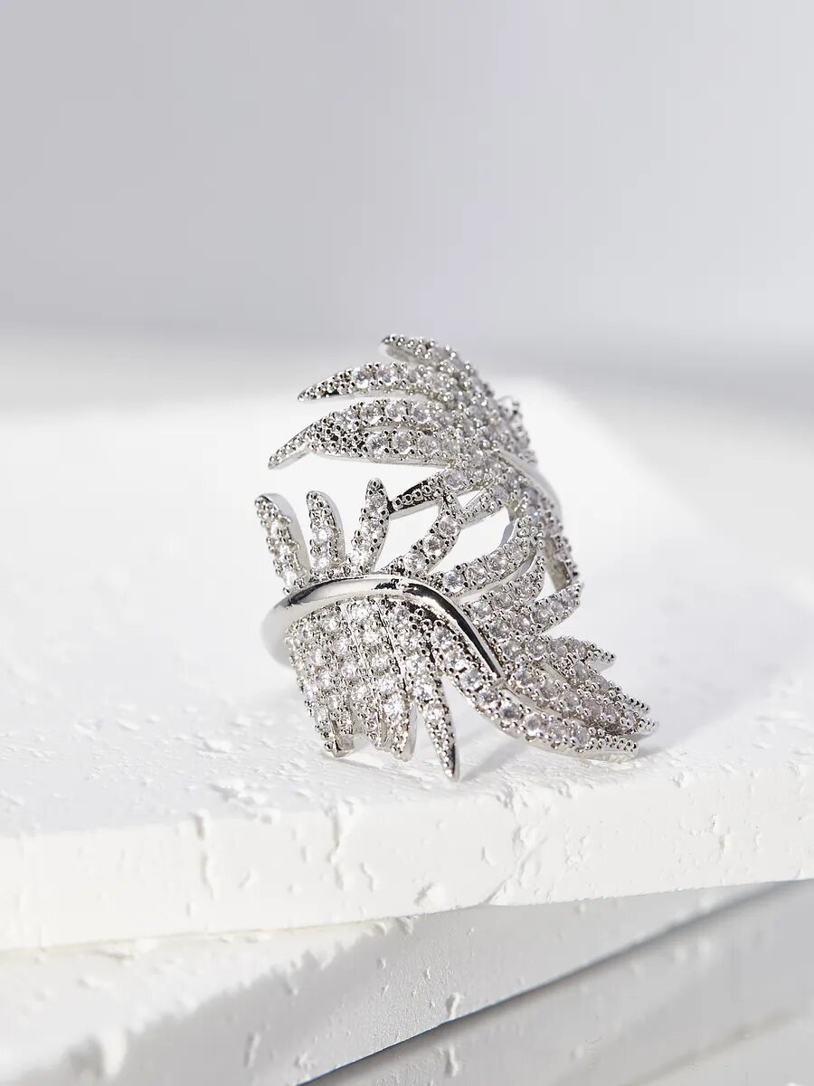 Кольцо, фианит, кристалл, циркон