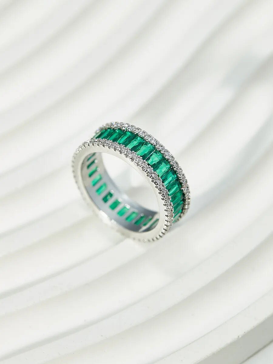 Кольцо, кристалл, циркон, фианит